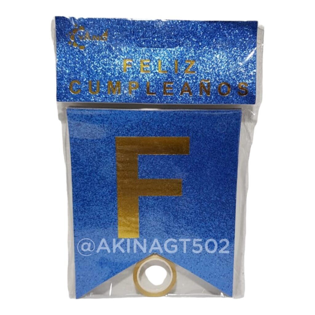 Banderin con brillantina de cumpleaños – variedad – Akina