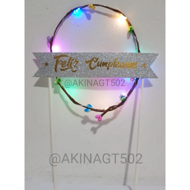 Cake Topper con Luz LED – Akina