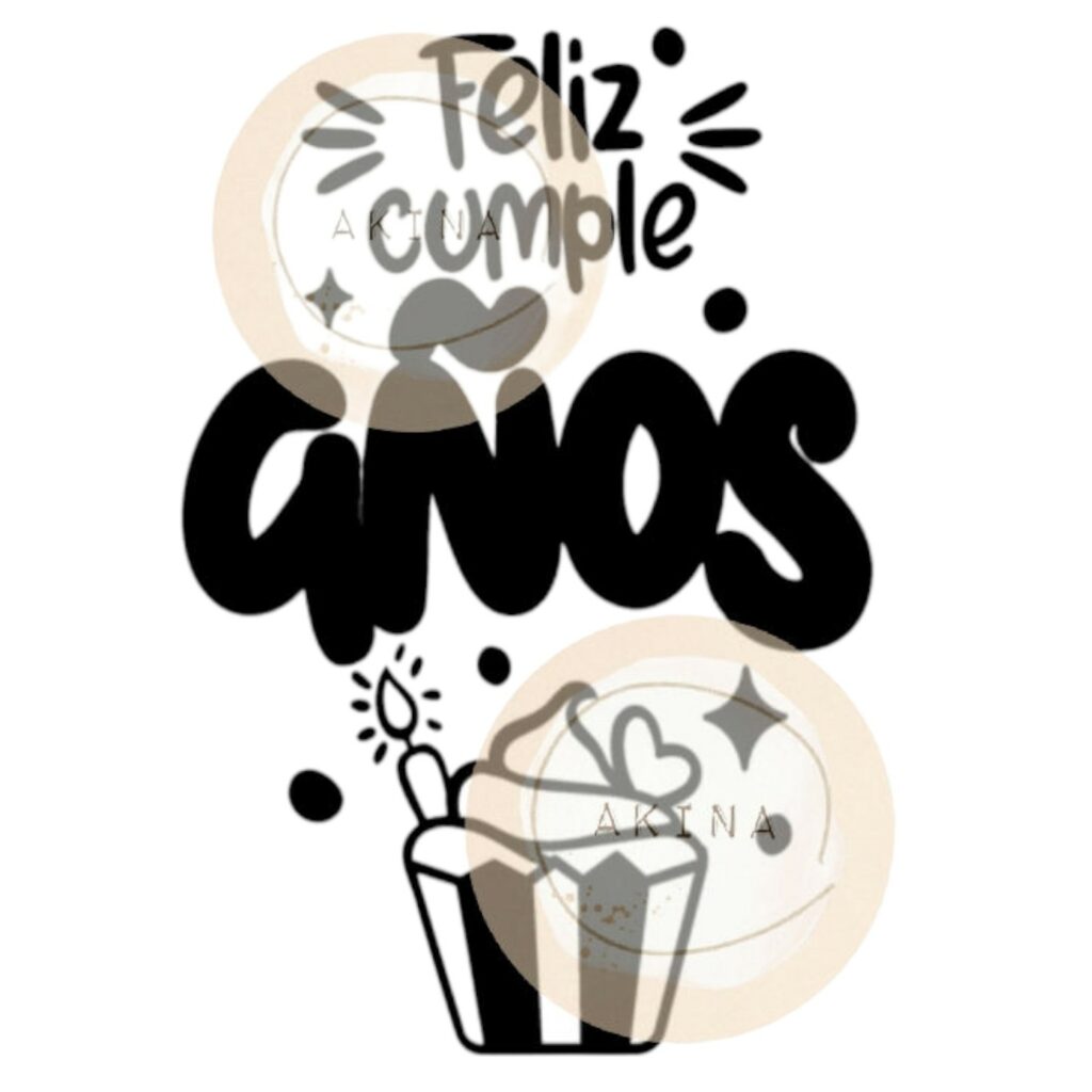 Sticker de cumpleaños – Akina