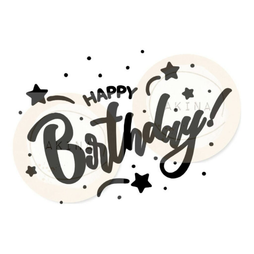 Sticker de cumpleaños – Akina