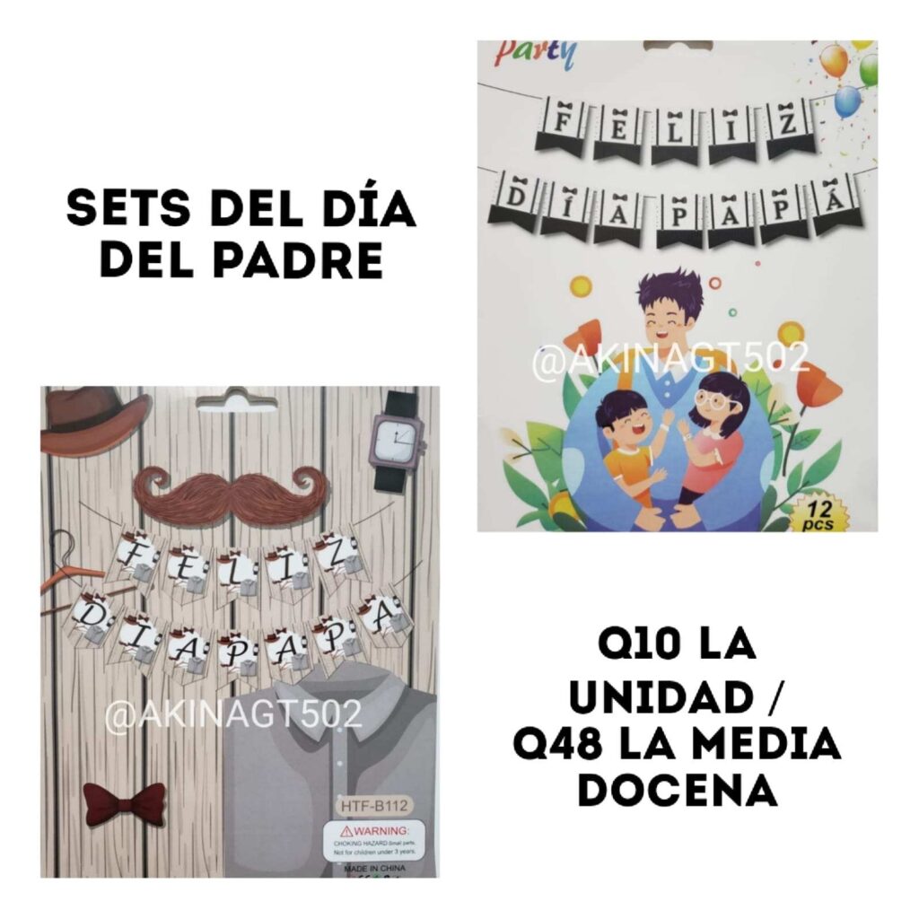 Banderines de «Feliz día papá» – Akina